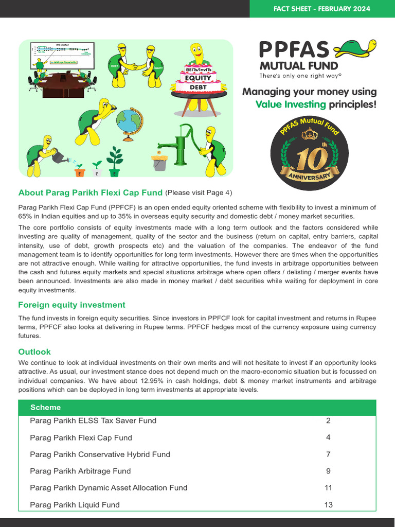 Ppfas Mf Factsheet for February 2024 | PDF | Investing | Investment ...