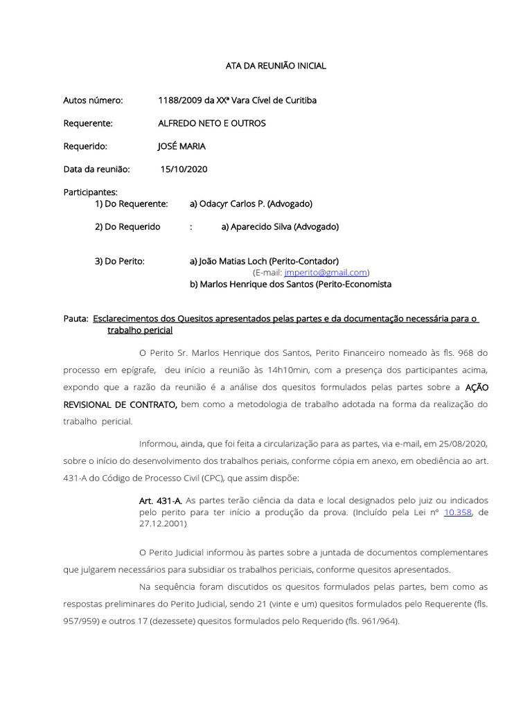 Modelo de ata para reunião presencial | PDF | Advogado | Direito Comum