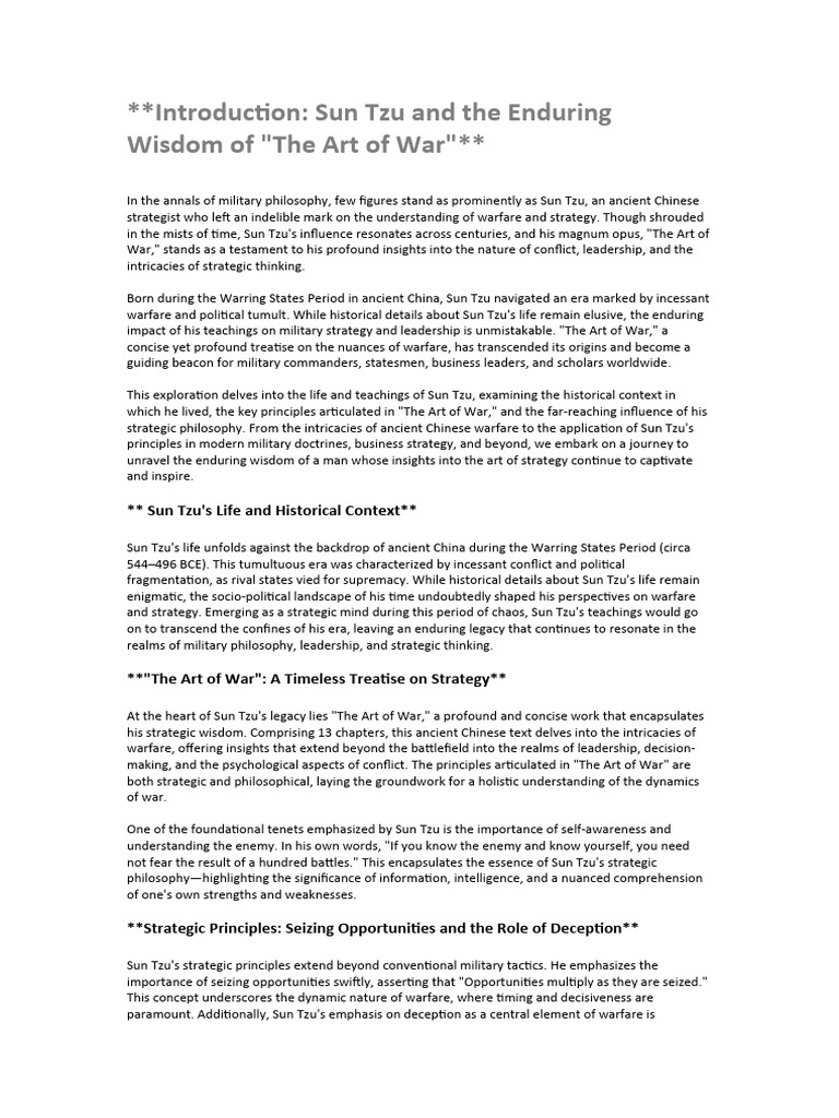 The Art of War | PDF | The Art Of War | Military Strategy