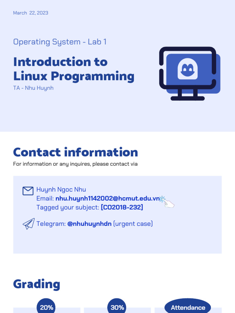 Linux Programming Lab 1 Guide | PDF | Utility Software | Computing