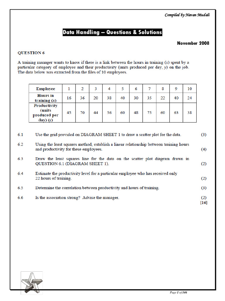 Datahandlingquestionsandsolutions Final | PDF | Metrology