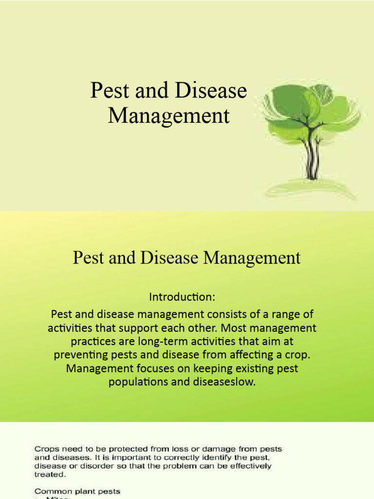 Pest and Disease Management | Download Free PDF | Agriculture | Pest (Organism)