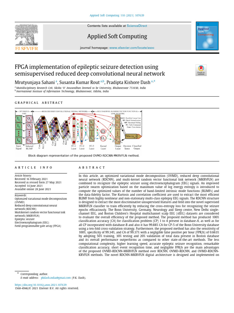 Sahani Et Al 2021 Fpga Implementation Of Epileptic Seizure Detection Using Semisupervised