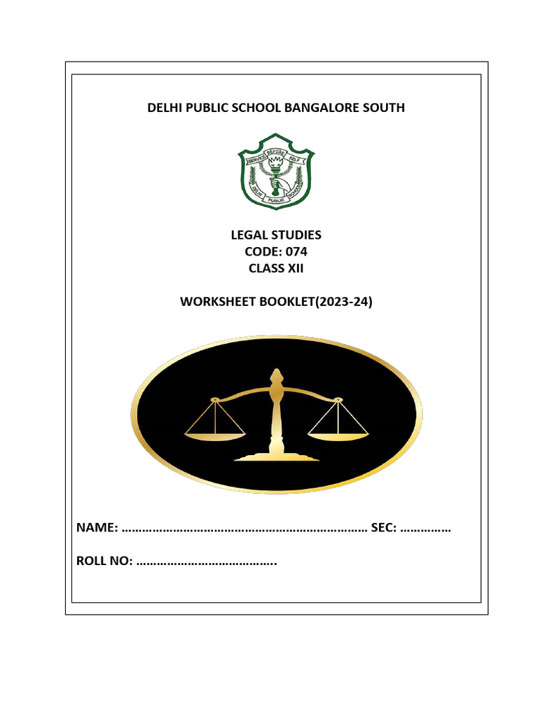 Legal Studies Class 12 Booklet | PDF | Mediation | Alternative Dispute ...