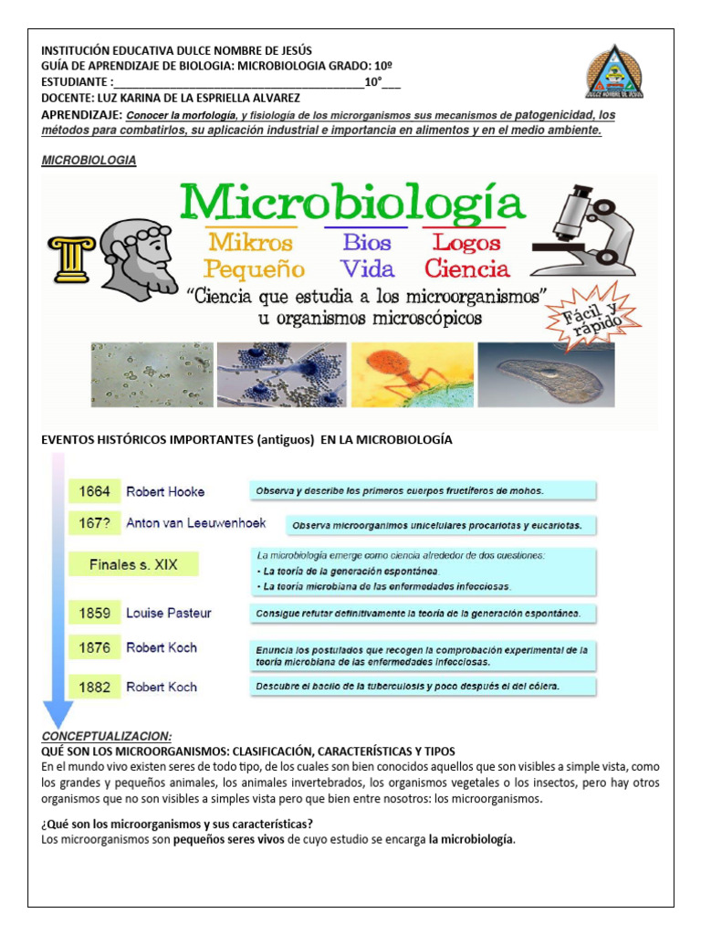 Guia de Microbiologia | PDF | Microorganismo | Las bacterias