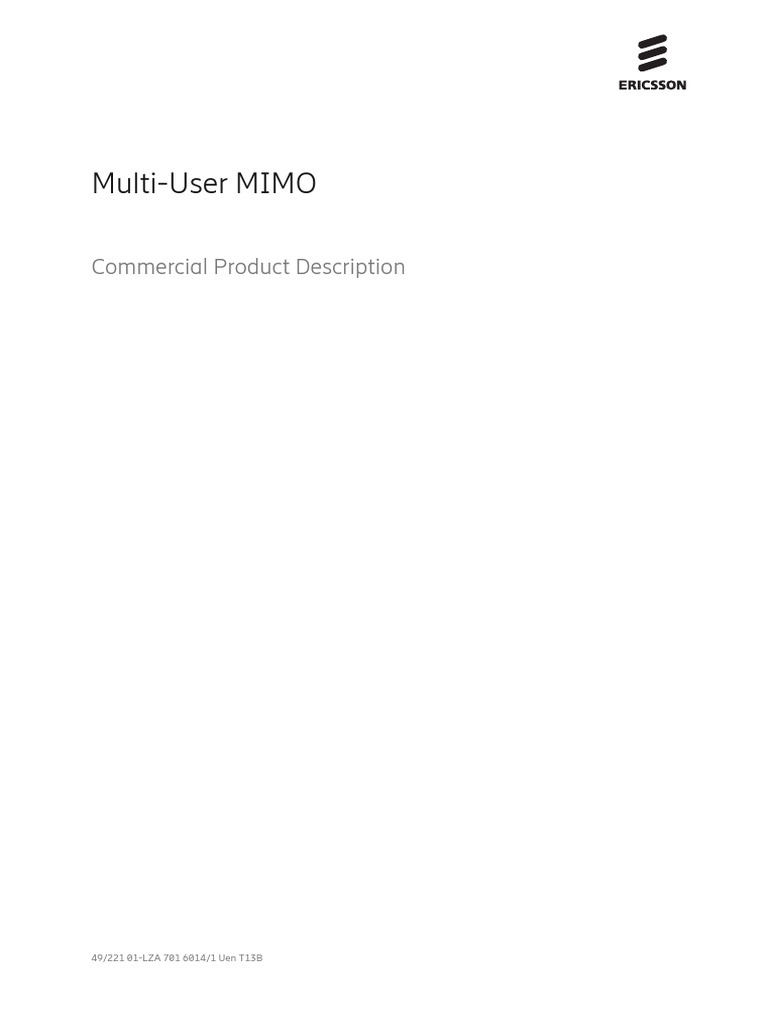 Multi-User MIMO | PDF | Mimo | Cellular Network