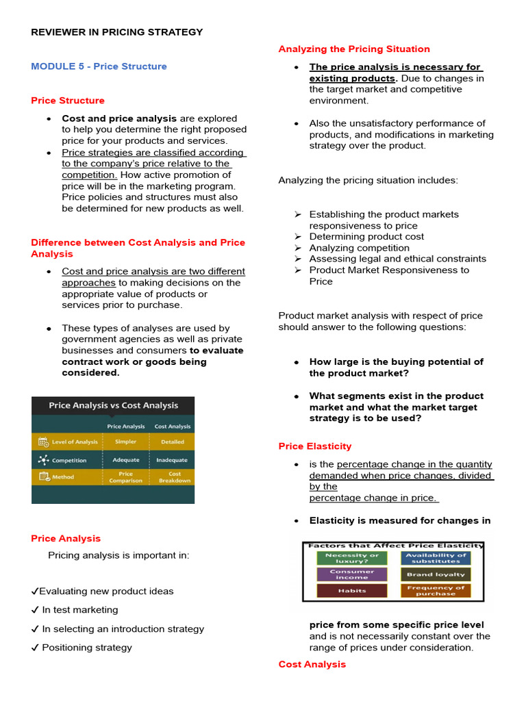 Pricing Strategy and Analysis Guide | PDF | Price Discrimination | Pricing