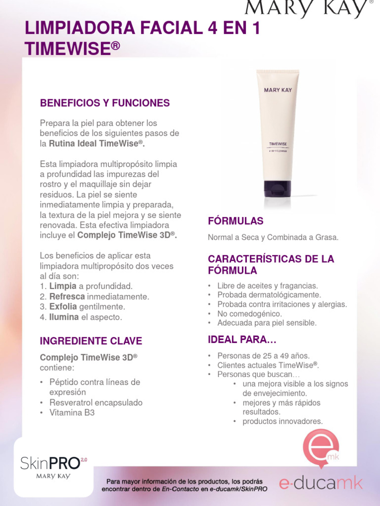 HR Limpiadora Facial 4 en 1 TimeWise | PDF | Antioxidante | Envejecimiento