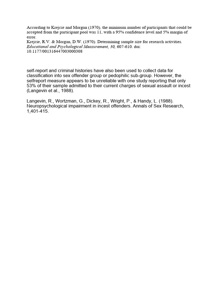 sample size references | PDF