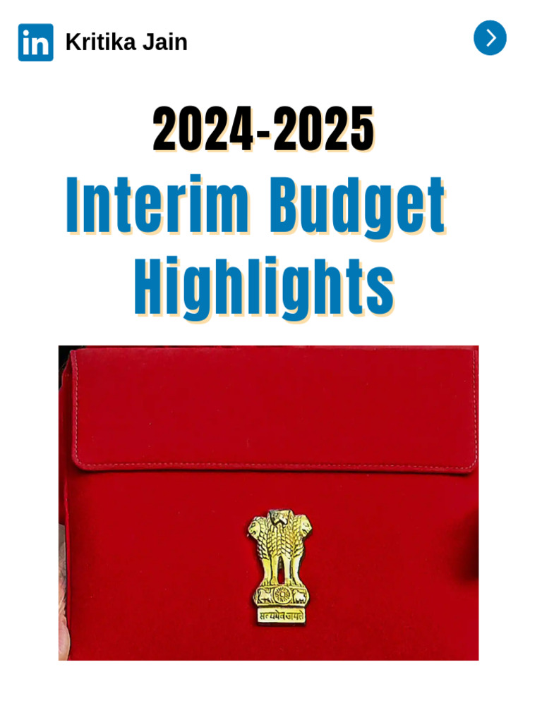 Interim Budget 2024-25 Highlights | PDF