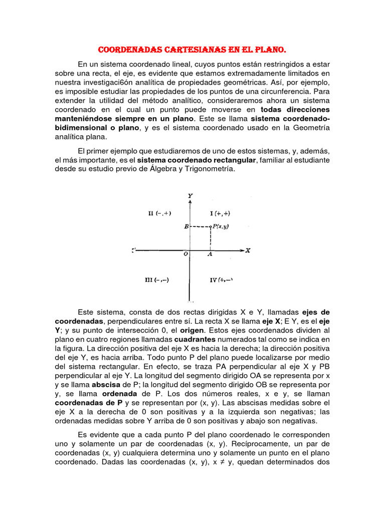 COORDENADAS CARTESIANAS EN EL PLANO | PDF | Sistema de coordenadas ... COORDENADAS CARTESIANAS EN EL PLANO | PDF | Sistema de coordenadas ...