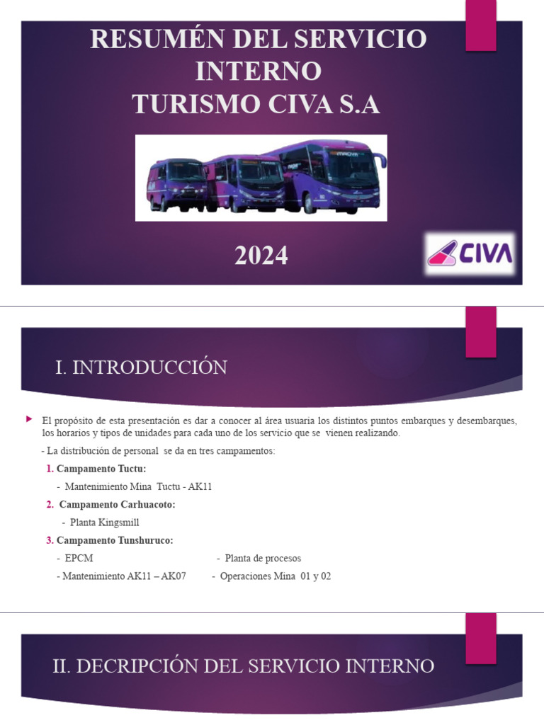 Servicios Internos de Transporte 2024 | PDF | Vehículos | Vehículos de ...
