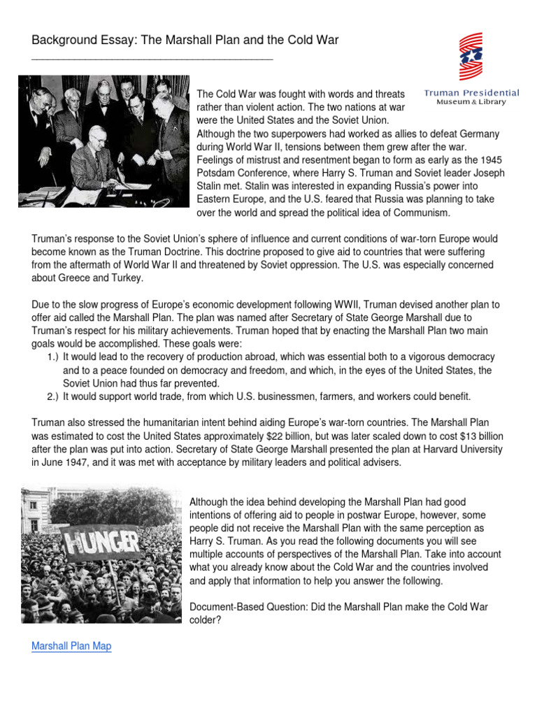 MarshallPlan - Handouts (History) | PDF | Marshall Plan | International ...