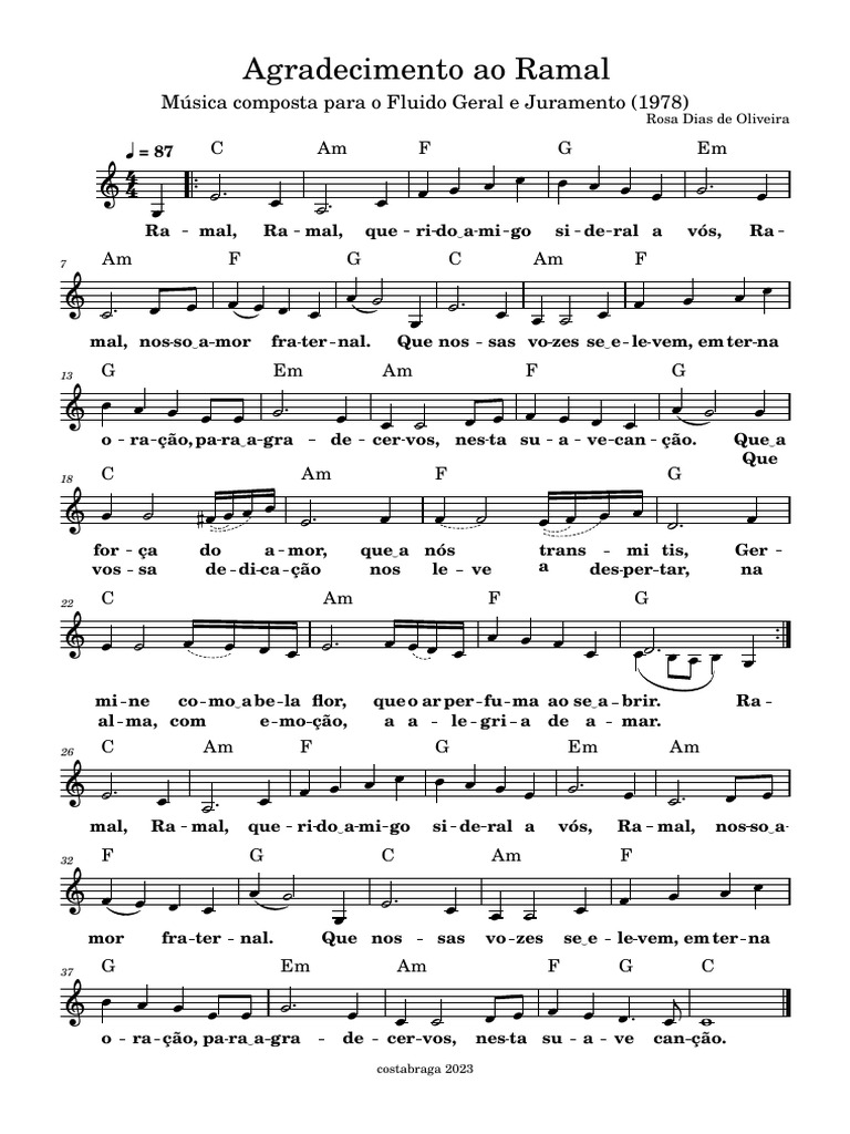 Agradecimento Ao Ramal | PDF