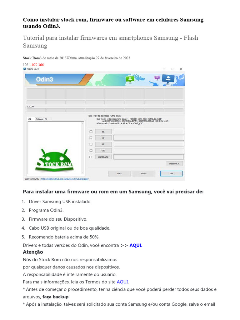 Como Instalar Rom No Celular Samsung Galaxy A03 Core | PDF | USB ...