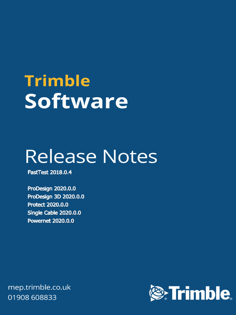 Trimble Release Guide 2020-P0-V1-3 | PDF | Installation (Computer ...