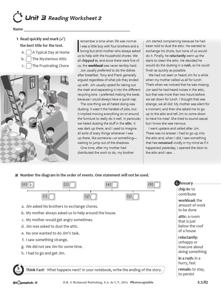 Stopwatch 5 Unit 3 Reading 2 (5.3.R2) | PDF