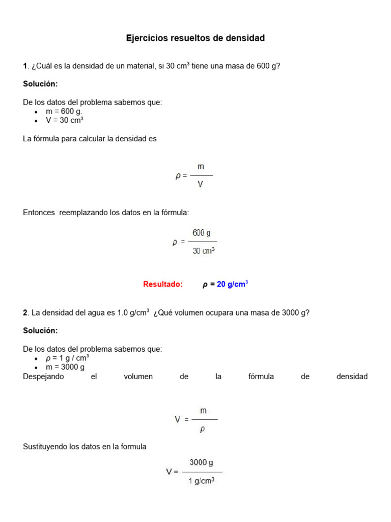 Hoja De Trabajo Para Calcular La Densidad Kit De Densidad Gravedad