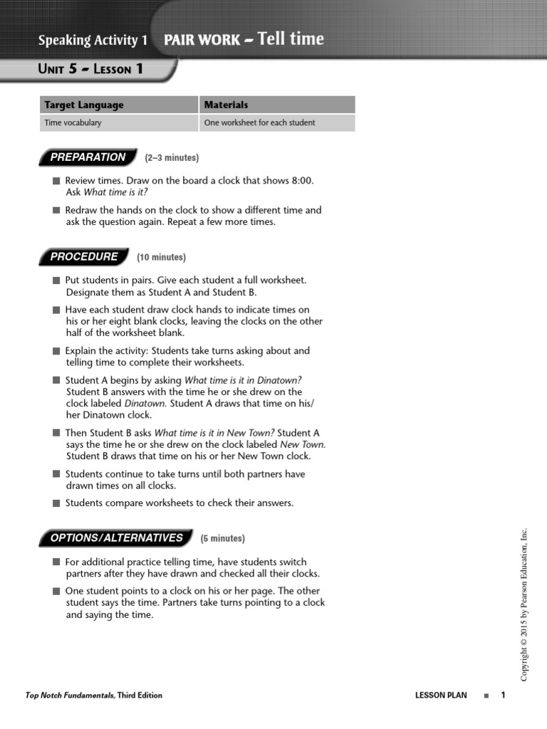 UNIT 05 Speaking Activities | PDF