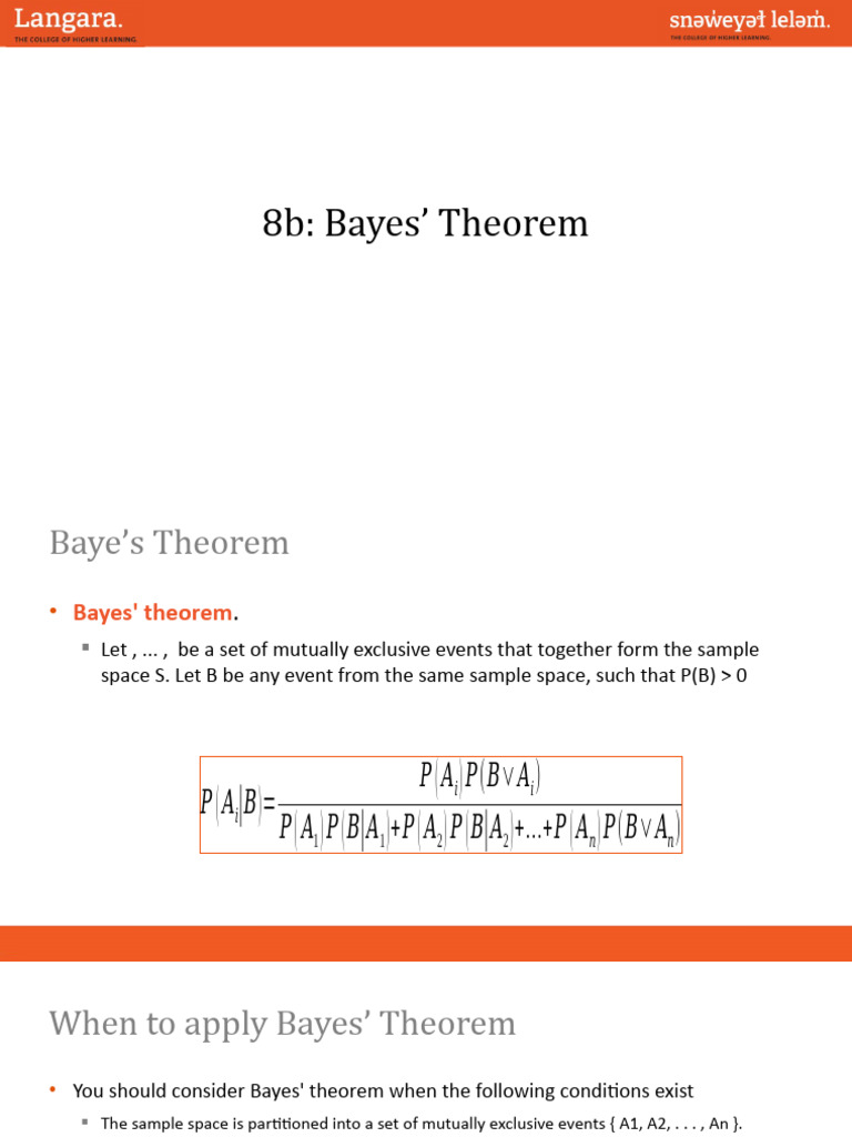 08b Bayes Theorem | PDF | Weather Forecasting | Probability