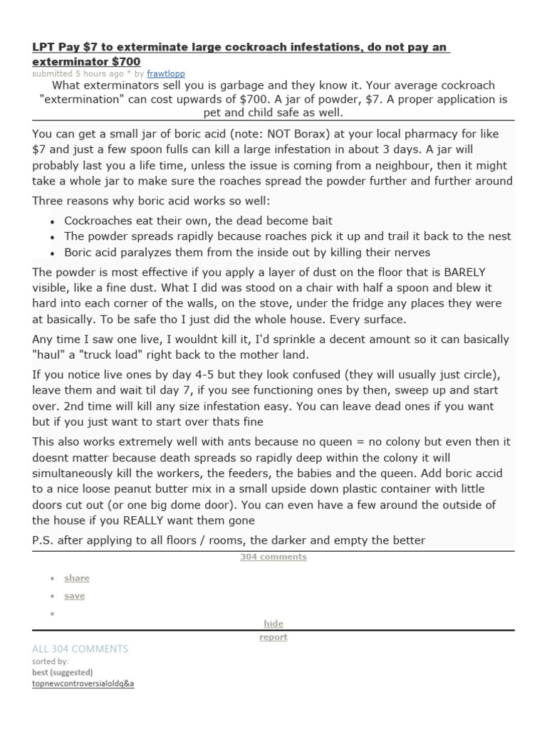 LPT Cockroaches | PDF | Insects | Pest Control