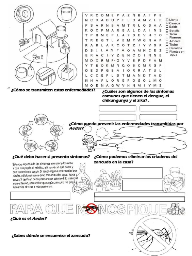 Ficha de Refuerzo Del Dengue | PDF
