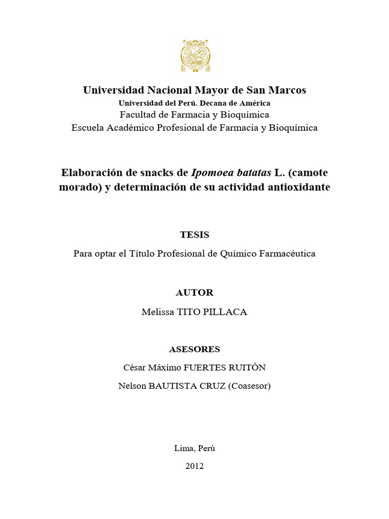 Snack de camote morado | PDF | Batata | Alimentos