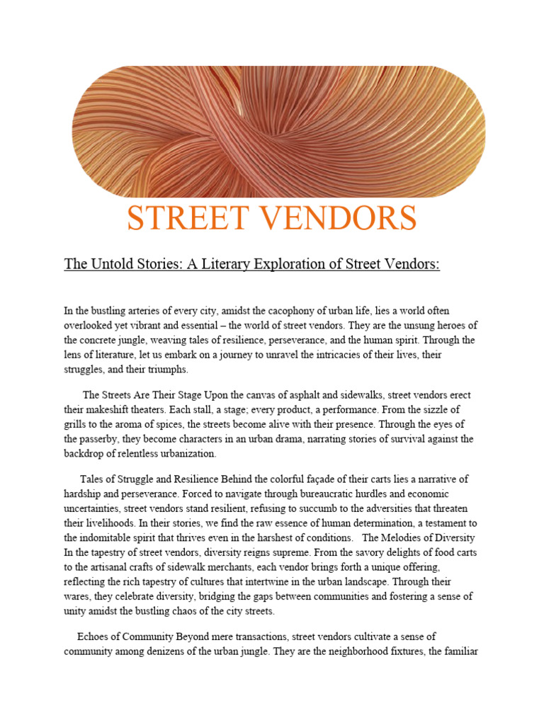 Exploring the Lives of Street Vendors | PDF