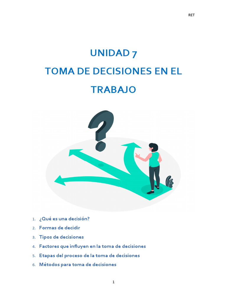Ud 7 - Toma de Decisiones | PDF | Toma de decisiones