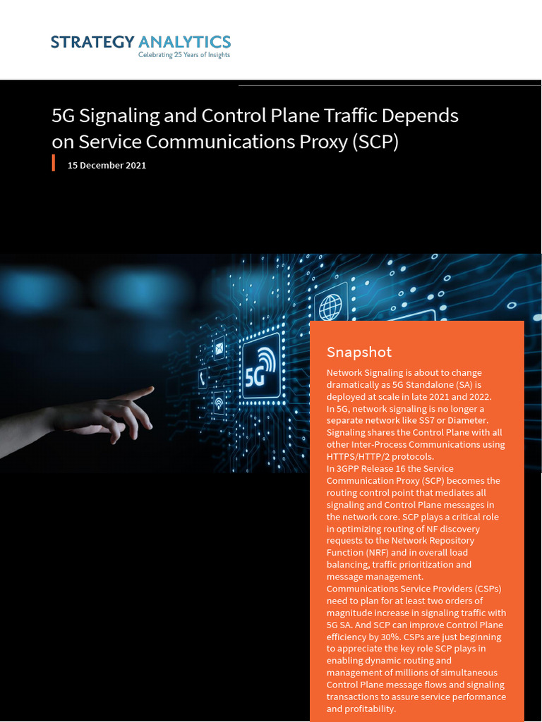 Strategy Analytics 5g Signaling en | PDF | Computer Network | 4 G