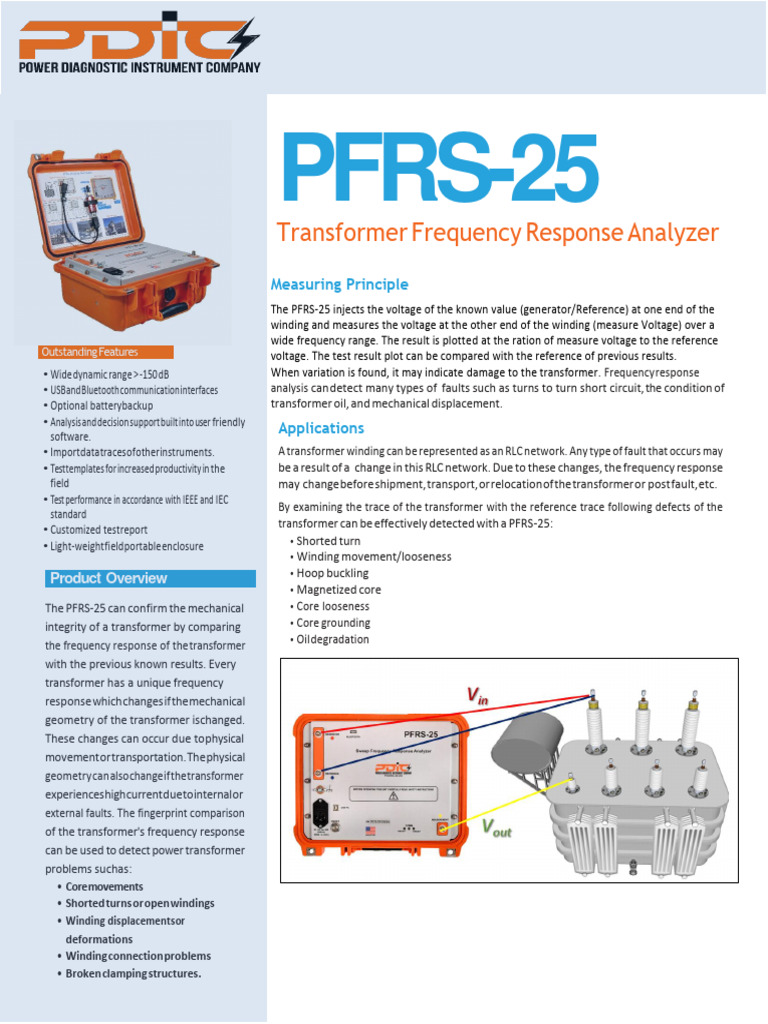 PFRS 25 New Brochure Rev E | PDF | Transformer | Usability