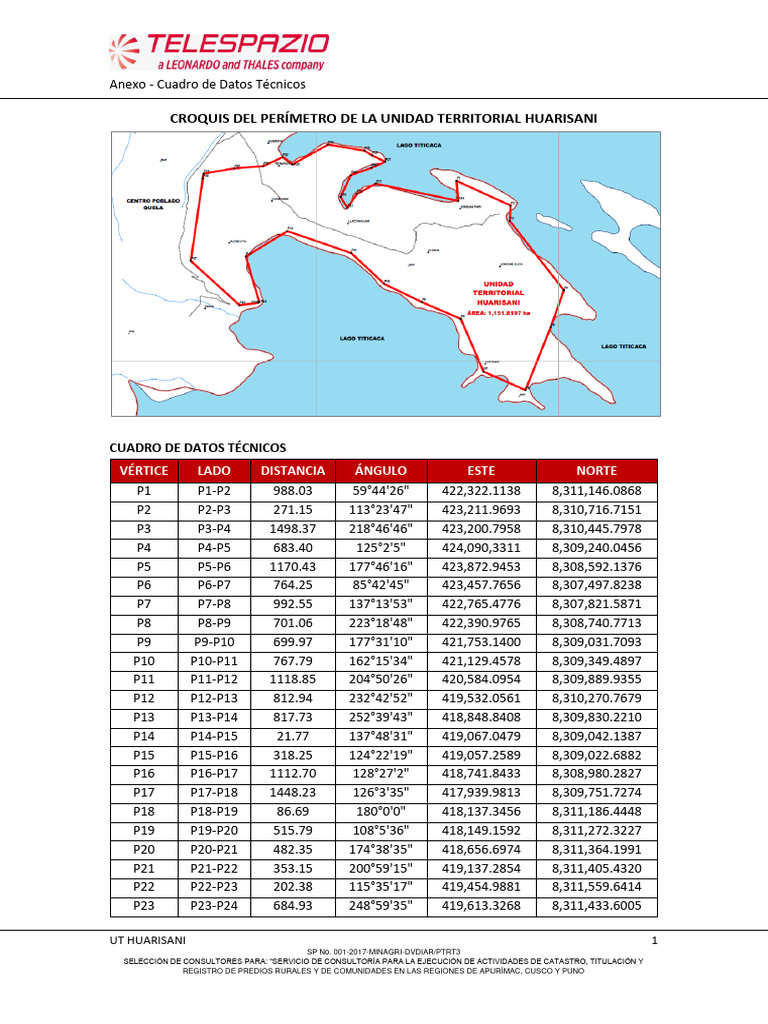 UT2114 - Cuadro de Datos Técnicos | PDF