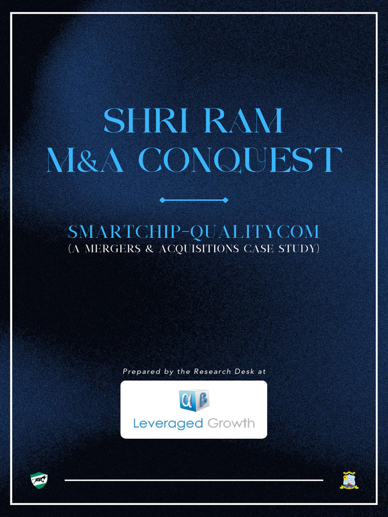 Shri Ram MA Conquest Problem Statement | PDF | Mergers And Acquisitions ...