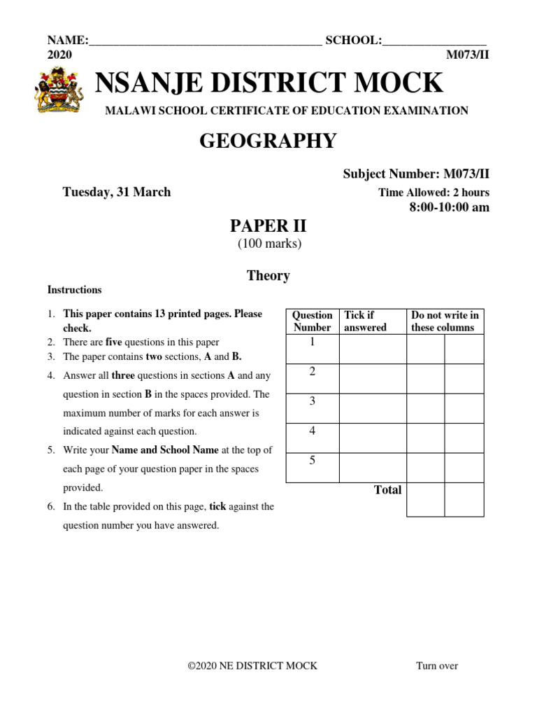 Geography Paper II Q | PDF | Petroleum | Minerals