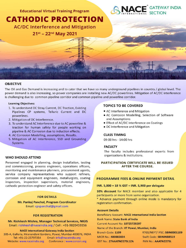 Handout - Cathodic Protection - AC DC Interference and Mitigation | PDF | Direct Current ...