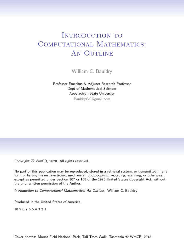 Introduction To Computational Mathematics - An Outline | PDF | Binary Coded Decimal | Rounding