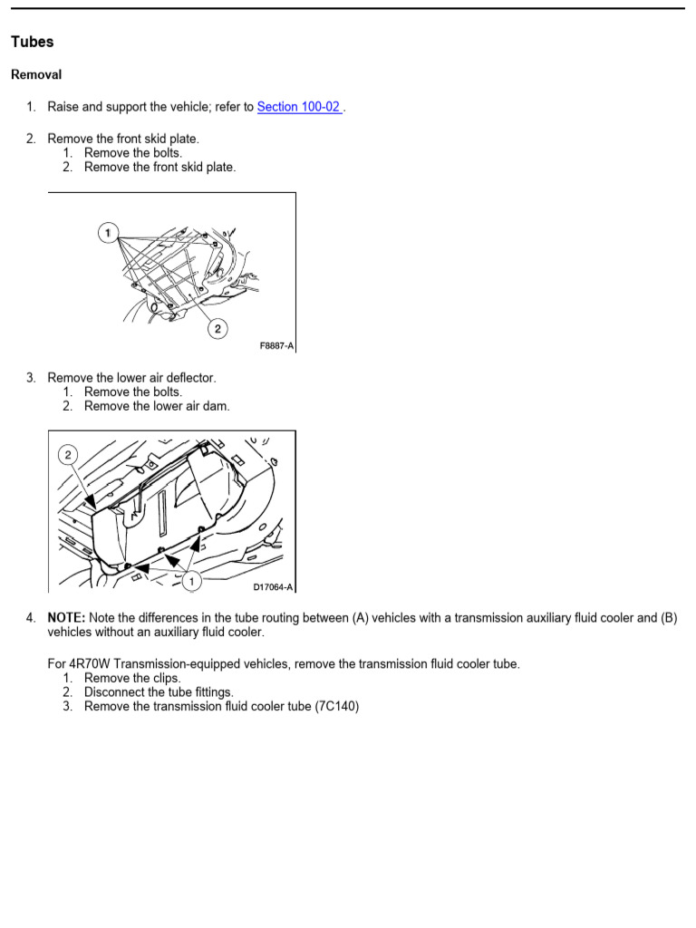 Transmission line routing 4R70W 4R100 | PDF