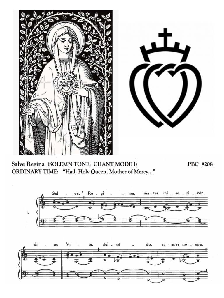 Salve Regina - Solemn Tone #1 (CHANT MODE I) ORGAN - Parish Book of ...