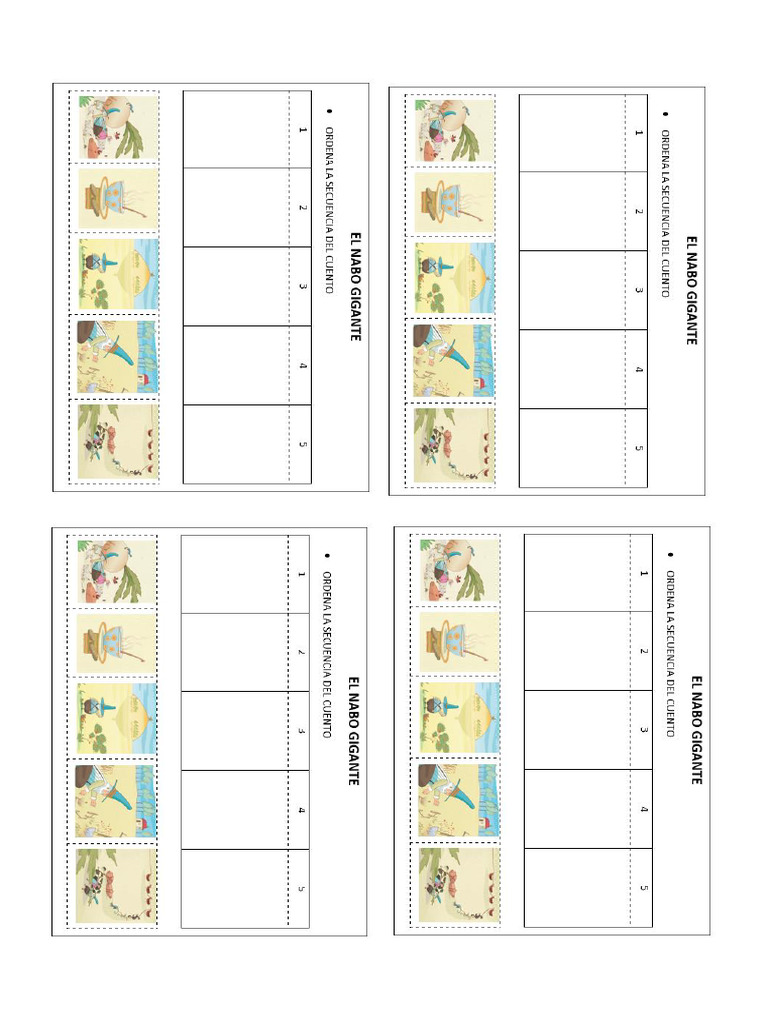 Actividad Nabo Gigante para Imprimir | PDF