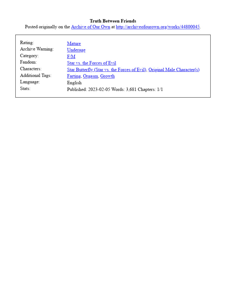 Truth Between Friends | PDF