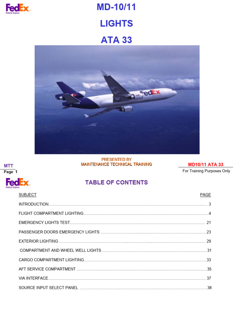 7 ATA 33 Lights | Download Free PDF | Aviation | Aircraft