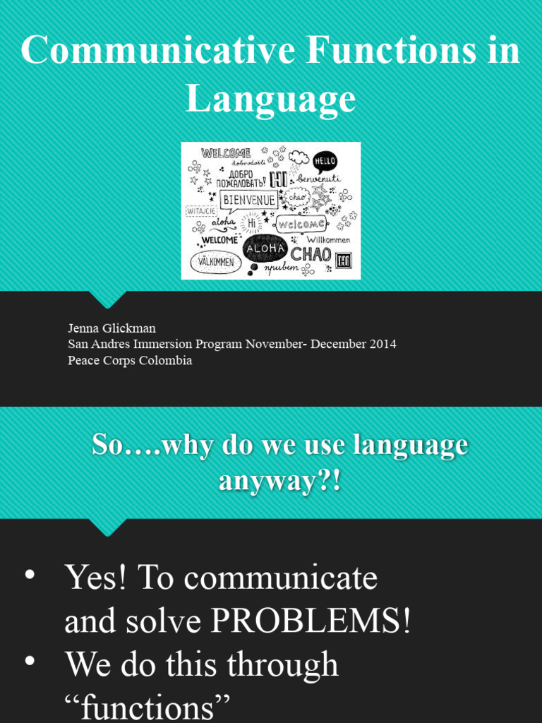 Communicative Functions in Language | PDF | Conversation | Question Communicative Functions in Language | PDF | Conversation | Question