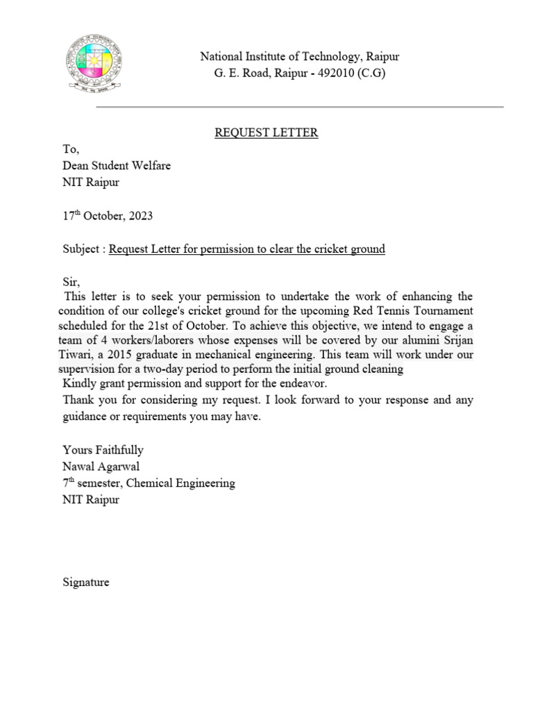 Permission Letter | PDF