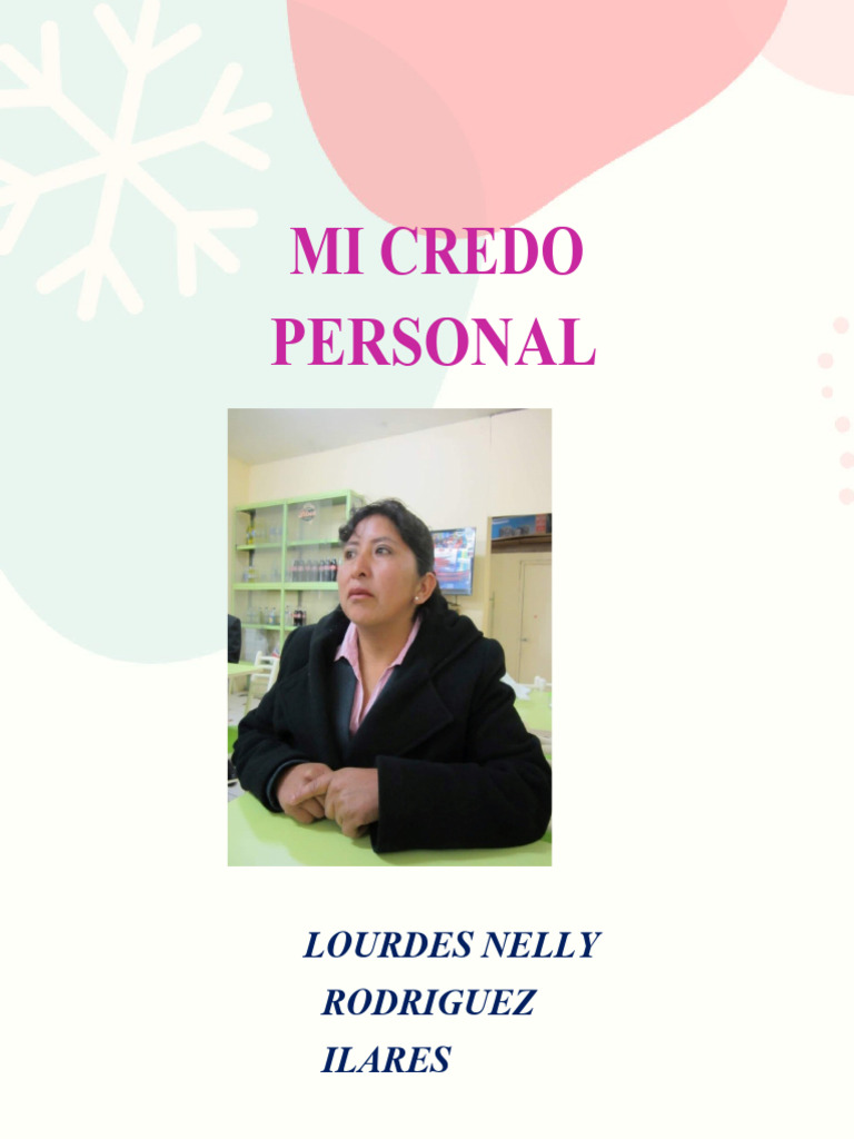 MI CREDO PERSONAL LOURDES | PDF | Amor | Felicidad