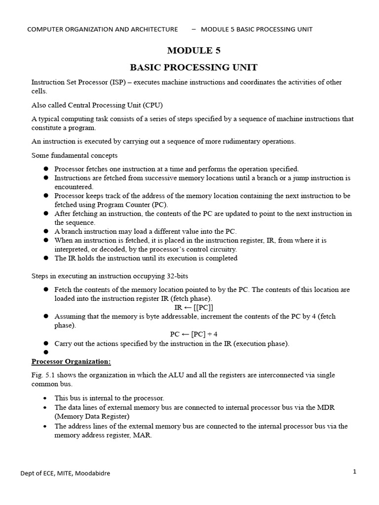 COA Module 5 BEC306C | PDF | Central Processing Unit | Digital Technology COA Module 5 BEC306C | PDF | Central Processing Unit | Digital Technology