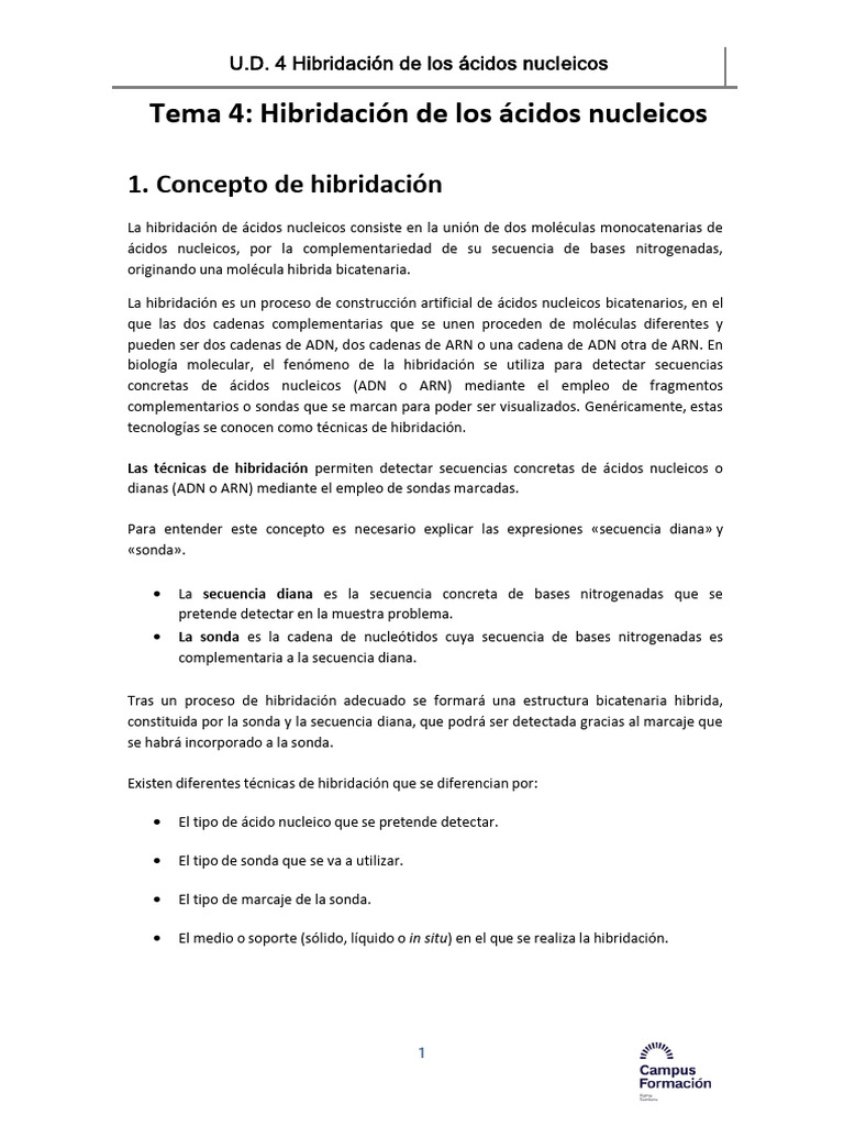Tm e Hibridación | PDF | Hibridación de ácido nucleico | Adn