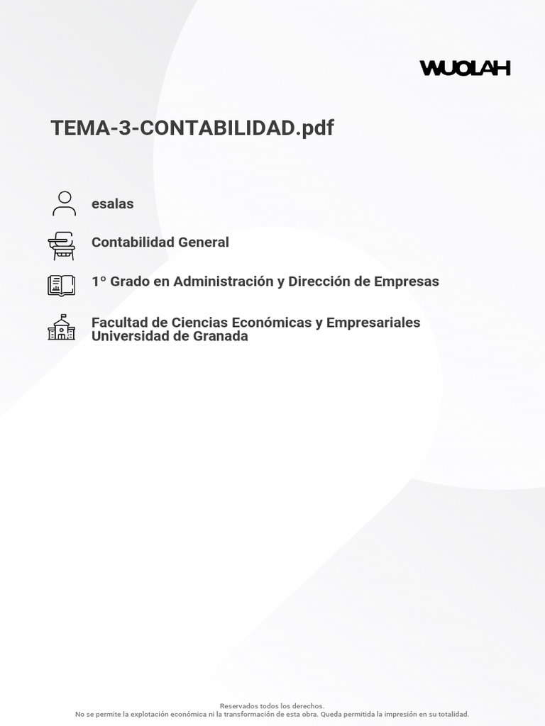 Tema 3 Contabilidad | PDF | Contabilidad | Hoja de balance