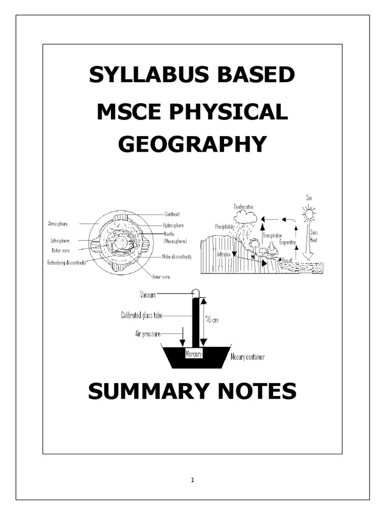 MSCE Geography Study Guide | PDF | Plate Tectonics | Volcano