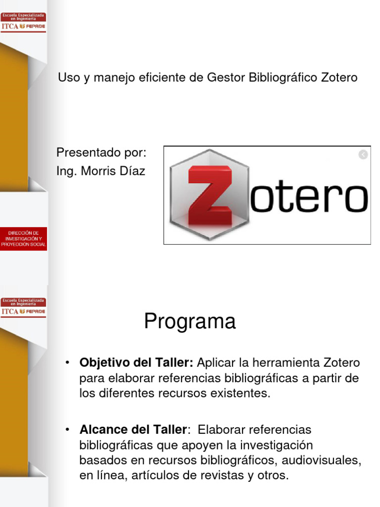Uso de Gestor Zotero | PDF | Citación | Bibliografía