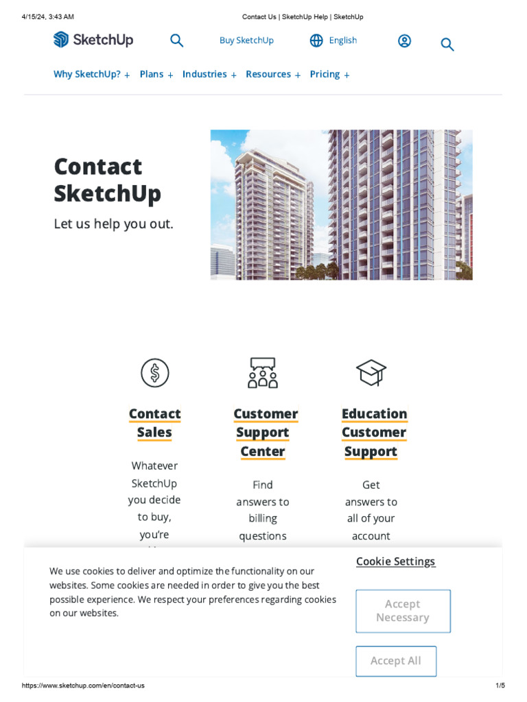 SketchUp Contact and Support Options | PDF | Sketch Up | Http Cookie